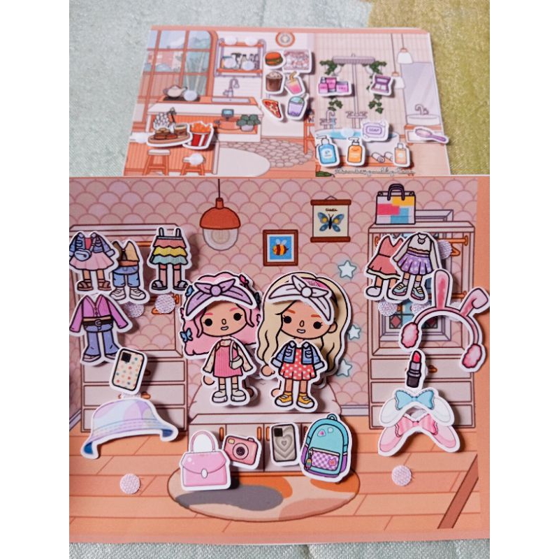toca boca paperdoll cute girls choco room | Shopee Malaysia