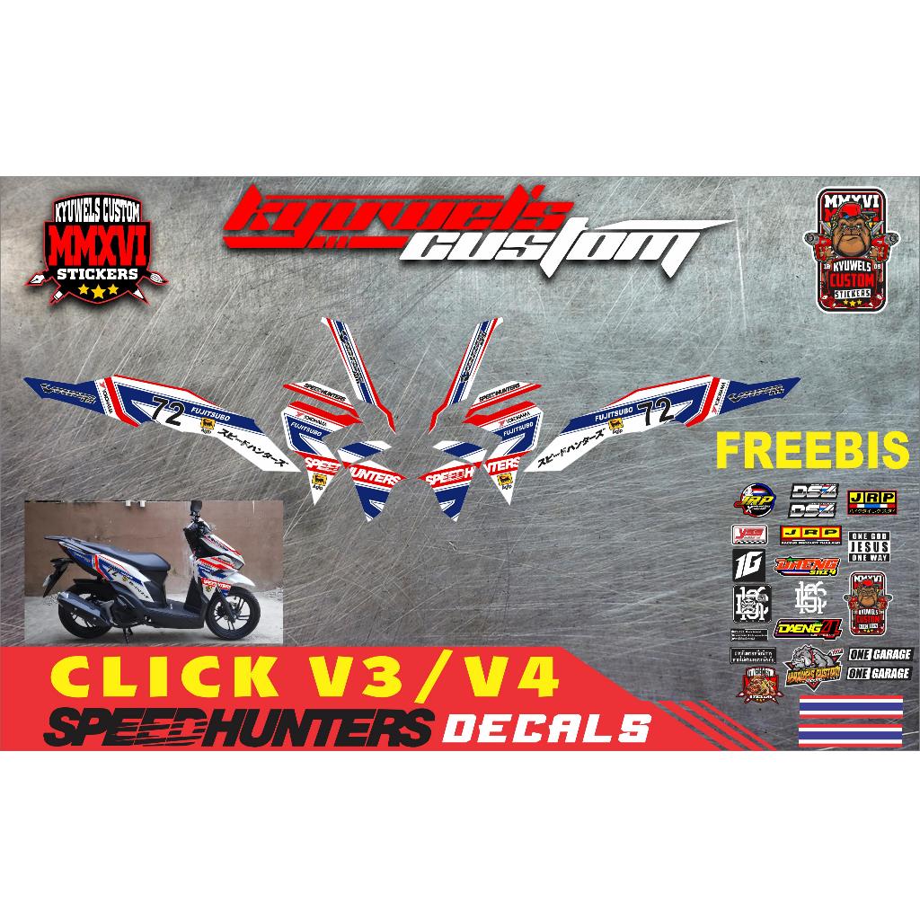 HONDA CLICK V3 SPEED HUNTER DECALS STICKER | Shopee Malaysia
