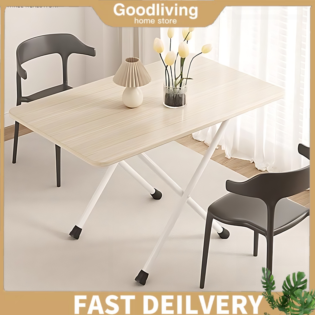 4 Seats Portable Folding Dining Table Multi Purpose Study Desk Rental Outdoor Indoor Household ...