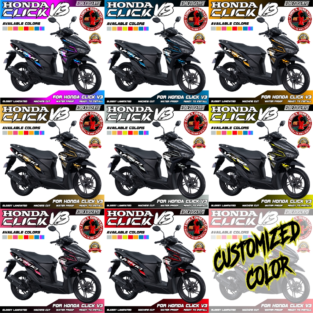 HONDA CLICK V3 VARIO DESIGN 1 WITH FREEBIES STICKER | Shopee Malaysia