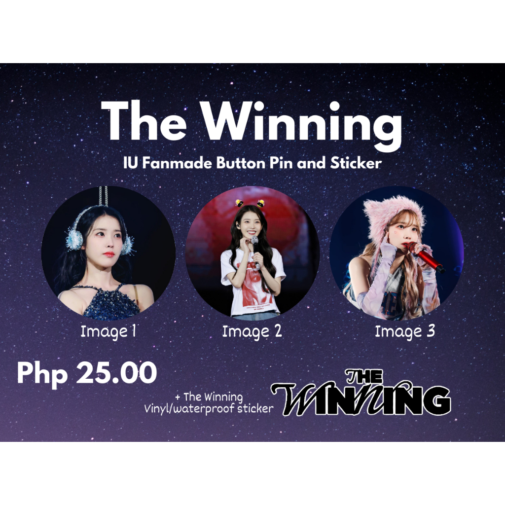 The Winning | IU Fanmade Button Pin and Sticker | Shopee Malaysia