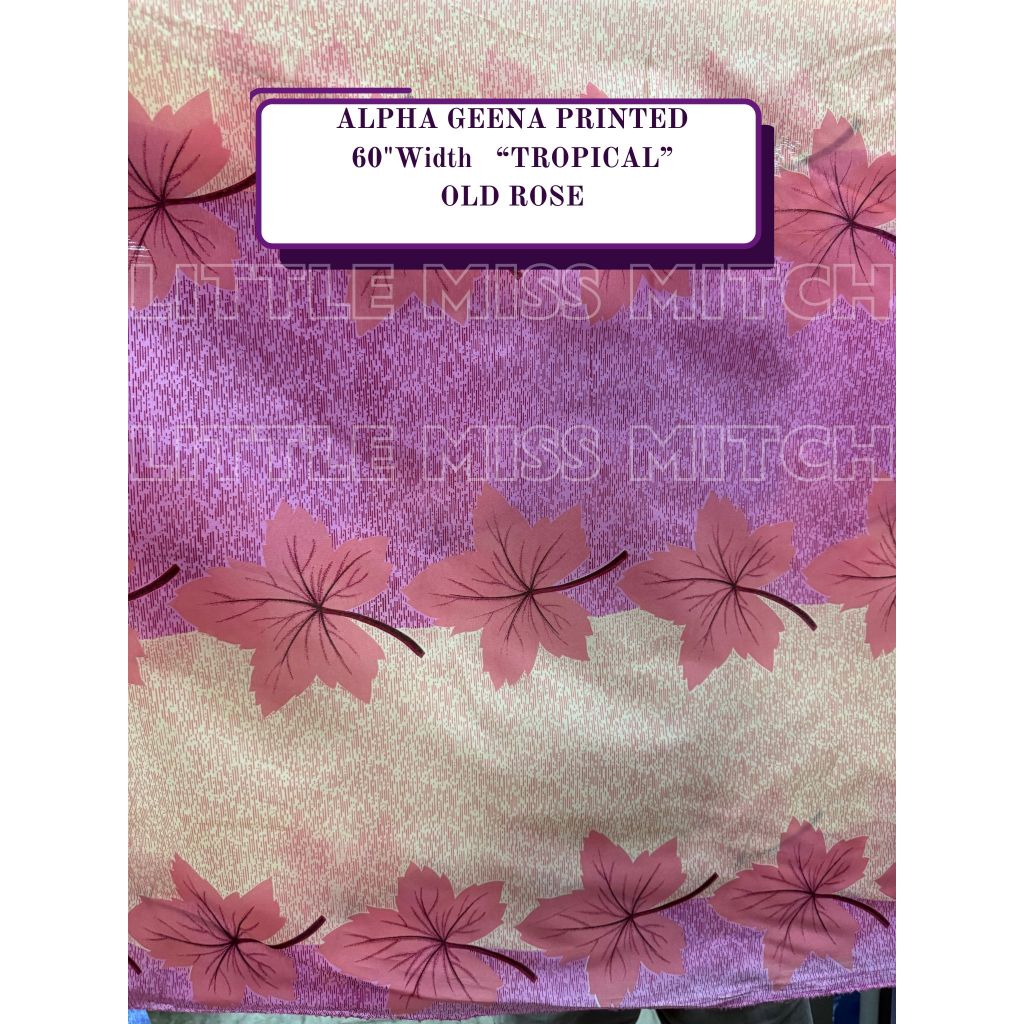 Little Miss Mitch Gina cloth 60" Printed Pongee Gina Tela Lily Design ...