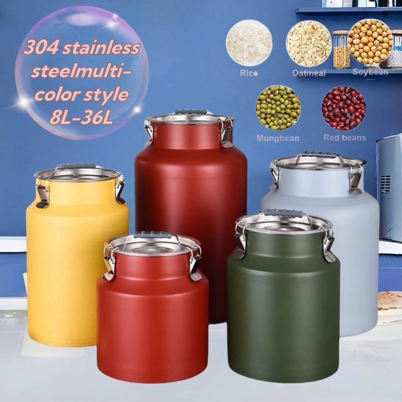 stainless metal rice storage dispenser 25 kg/10kg/50 kg/15kg/5kg/ flour ...