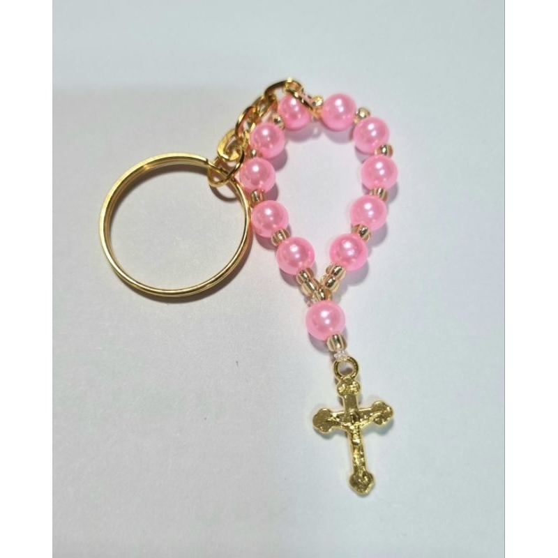 KEYCHAIN Mini Rosary for Souvenirs and Giveaways Birthday, Baptismal ...