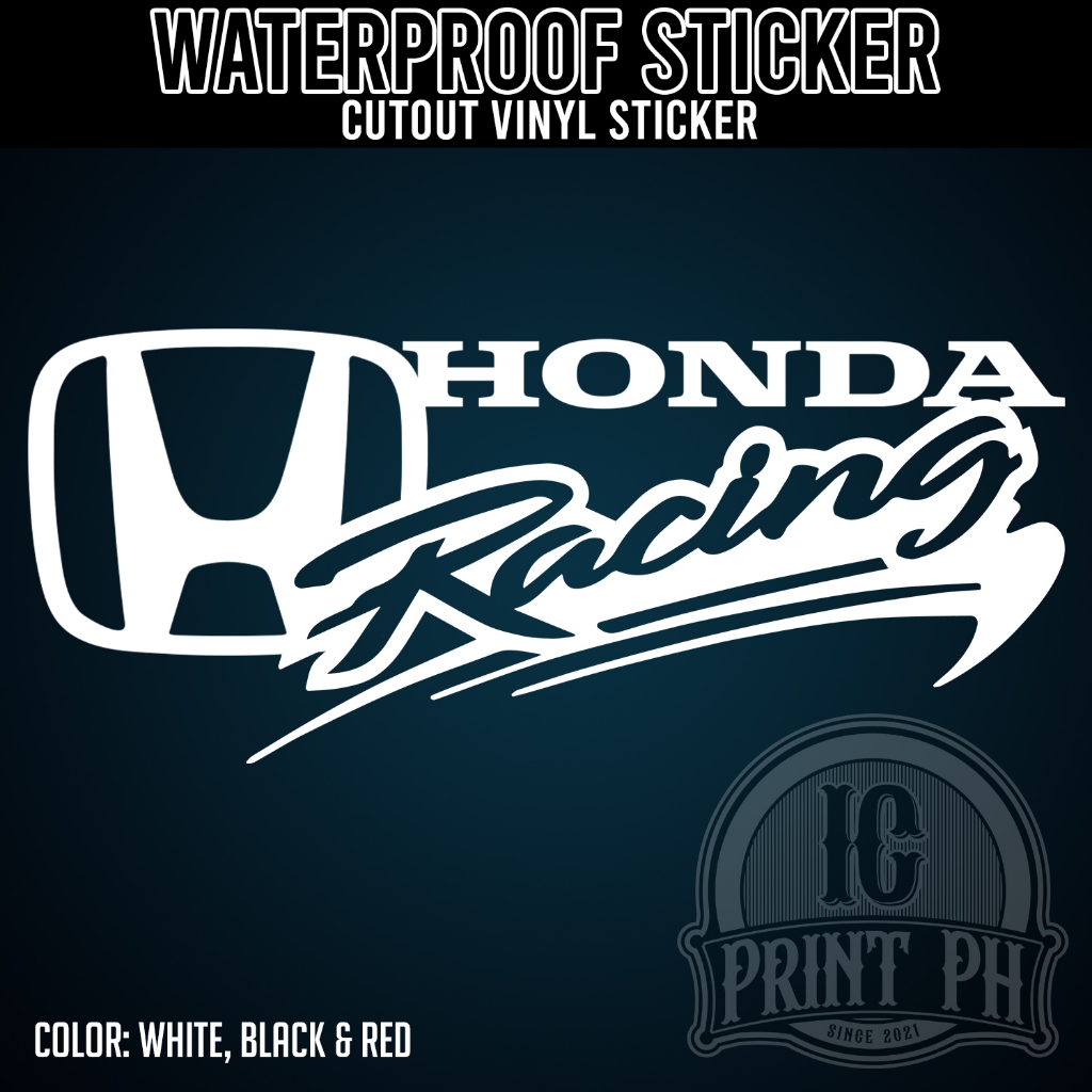Honda Racing Cutout Vinyl Sticker / Decal, Waterproof | Shopee Malaysia