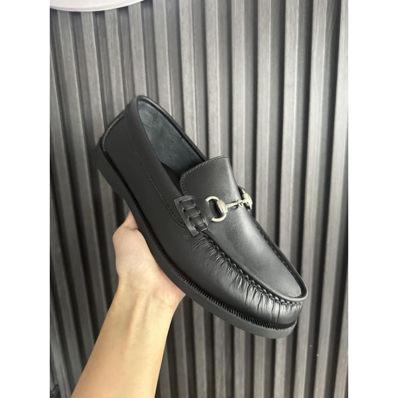 Ilakad Penny Horsebit Loafer Buckled Men Leather Shoes (2 colors ...