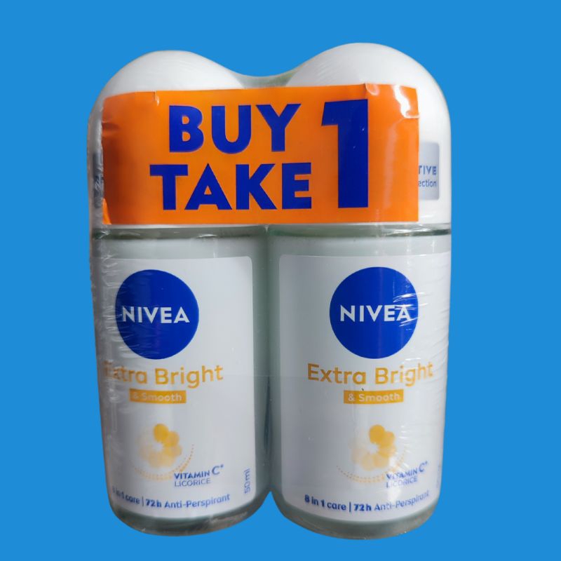 Extra Bright & Smooth Nivea 8 in 1 care 72h Anti-Perspirant | Shopee ...