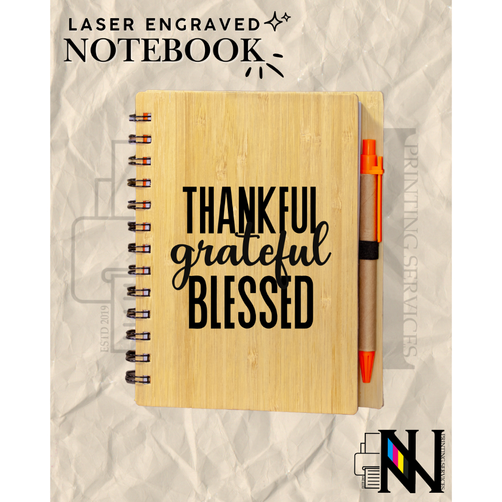 INSPIRATIONAL QUOTES LASER ENGRAVED NOTEBOOK WITH PEN | Shopee Malaysia