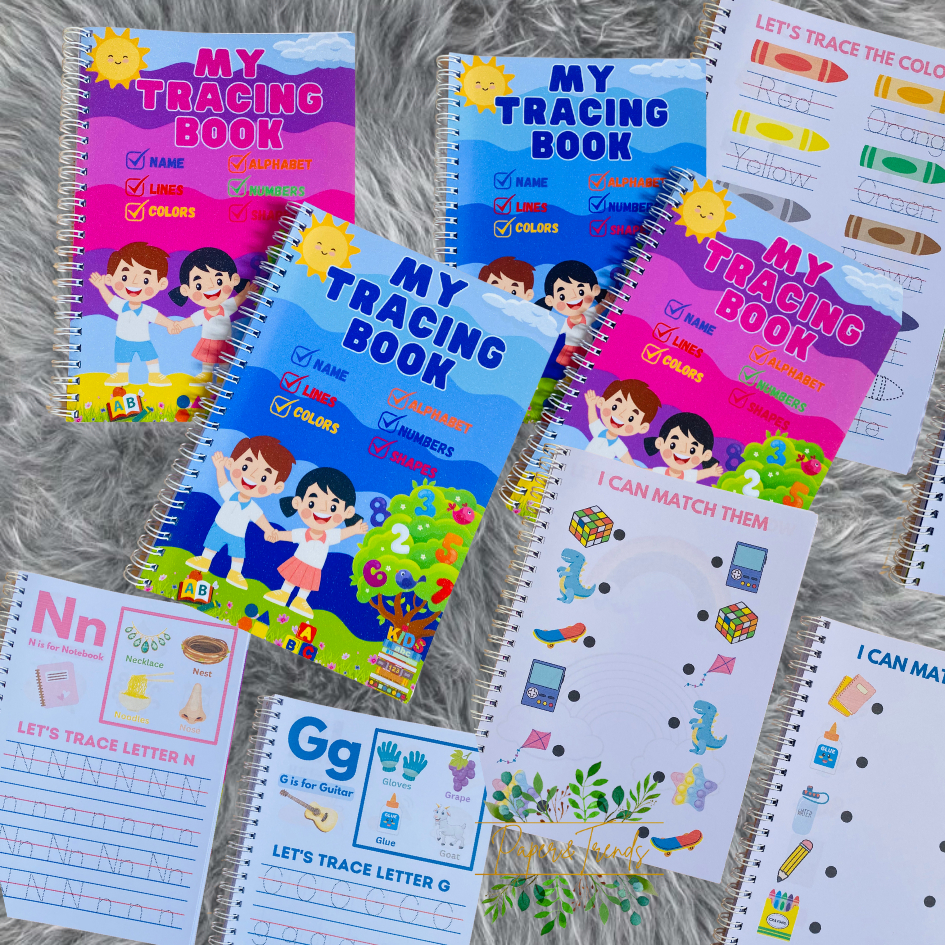 My Tracing Book for Kids / Names, Alphabets, Lines, Shapes, Numbers and ...