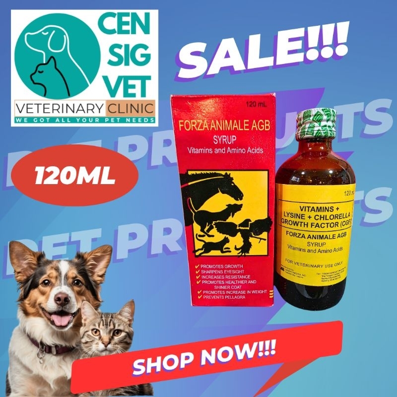 FORZA ANIMALE AGB Syrup Animal Growth Booster and Performance Enchancer ...
