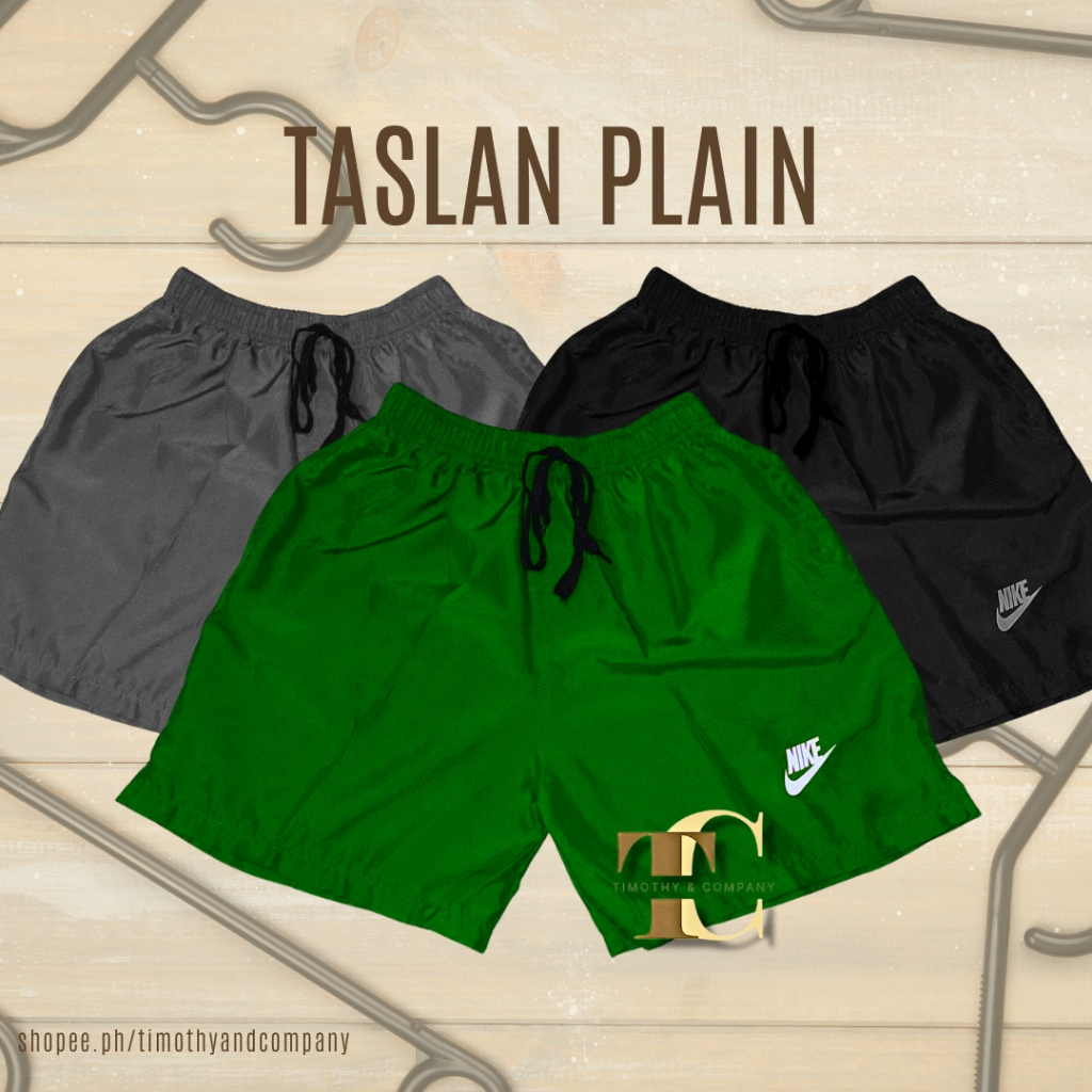 TASLAN Running Shorts Plain Shorts Unisex (Pang bahay Pang Swiming ...