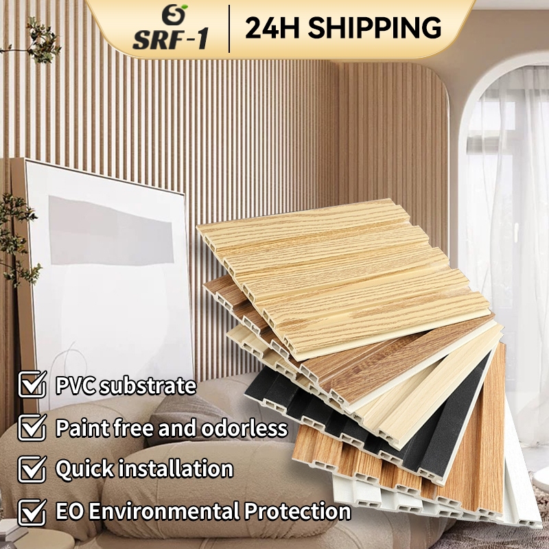 15pcs Fluted Wall Panel Sticker Waterproof Grille Design Ecological ...