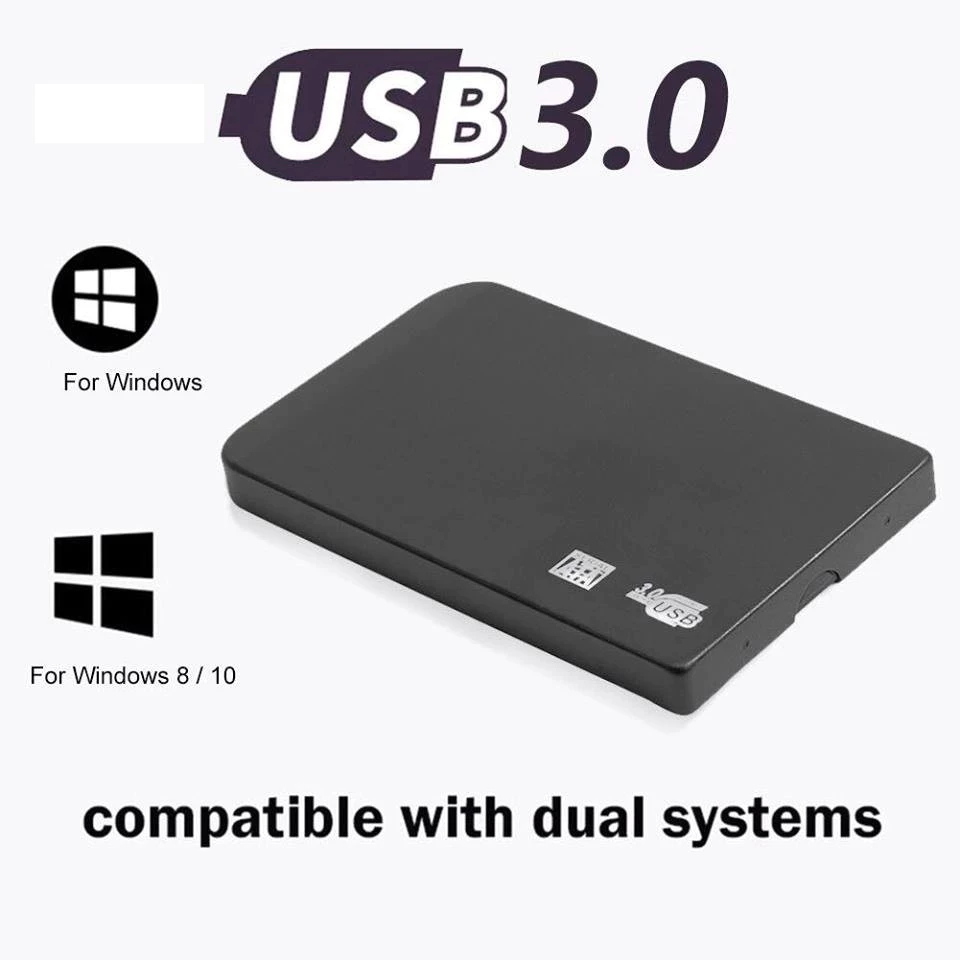 CASE ONLY Black Aluminium USB 3.0 to SATA External HDD HD Hard Disk ...