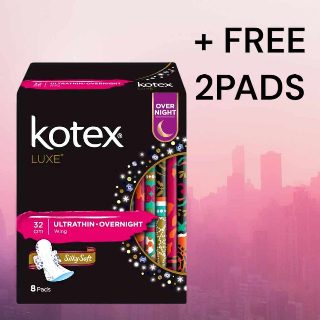 KOTEX Luxe Ultrathin-Overnight Sanitary Napkin (8+2 FREE PADS) | Shopee ...