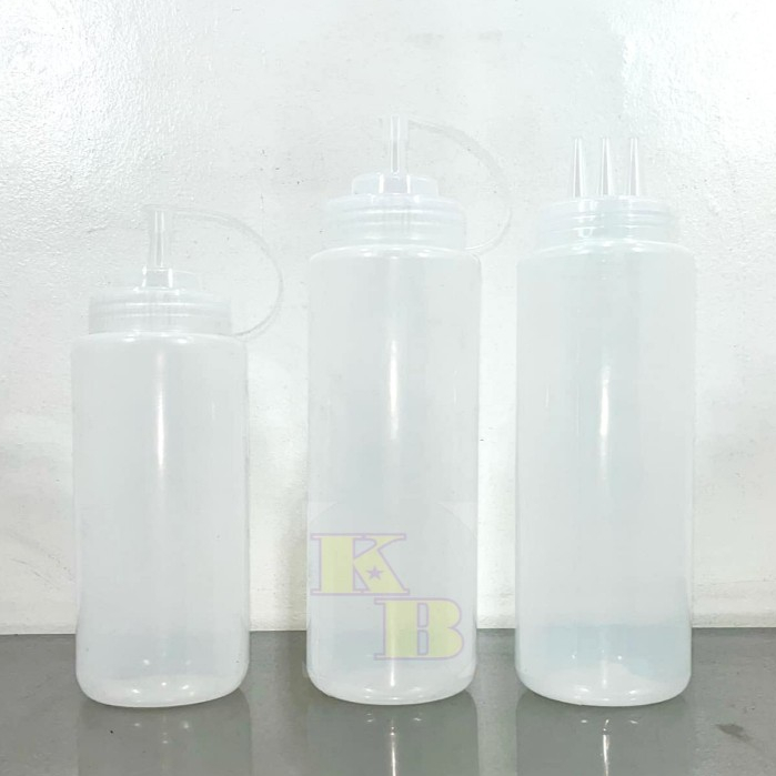 Jumbo Clear Catsup Squeeze Bottle /Sauce Container Food Dispenser (3 ...