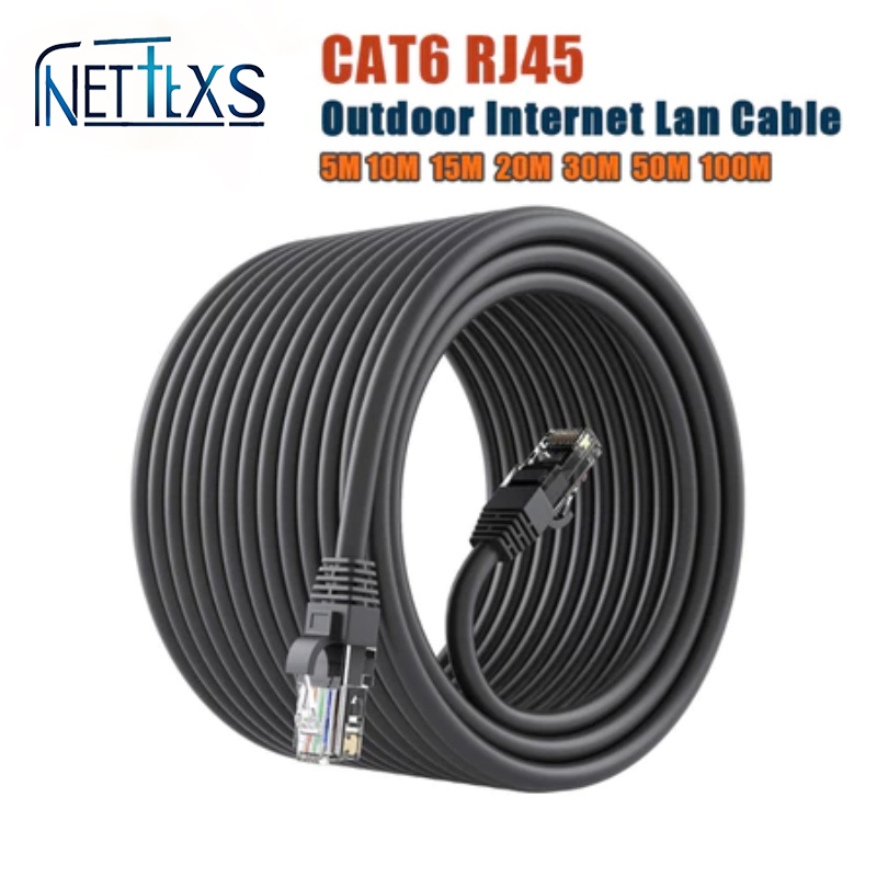 10-50M CAT6 RJ45 Lan Cable Outdoor UTP Ethernet Cable Waterproof ...