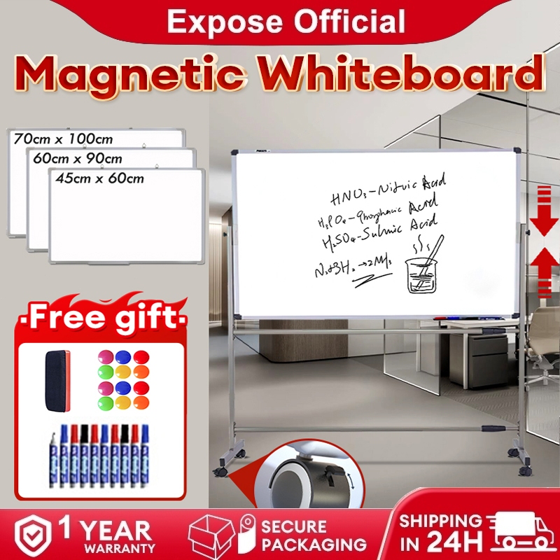 Expose White Magnetic Panel with Portable Legs 900x600MM Aluminium for ...