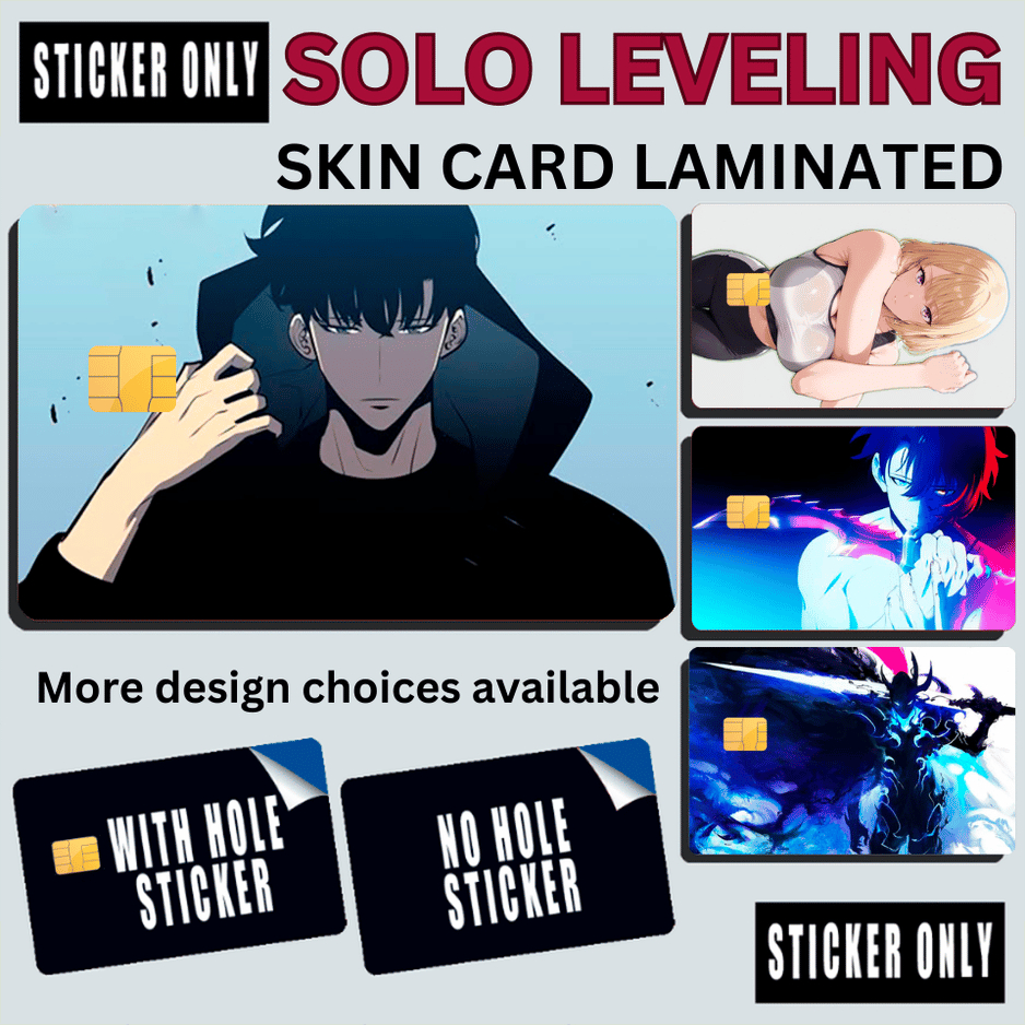 SOLO LEVELING PART 1/2 - STICKER SKIN CARD FOR ATM, CREDIT, DEBIT ...