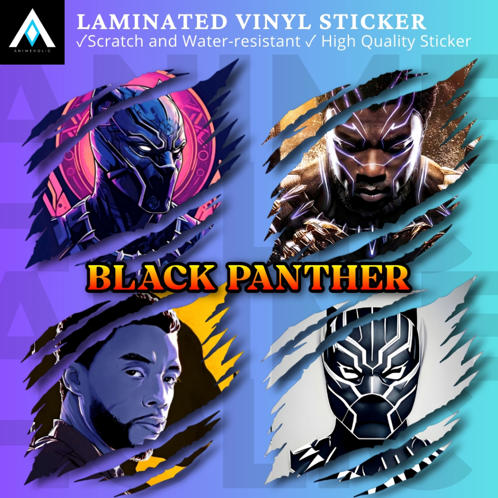 THE BLACK PANTHER "SCRATCH STICKER" FOR TUMBLER AND MORE, LAMINATED ...