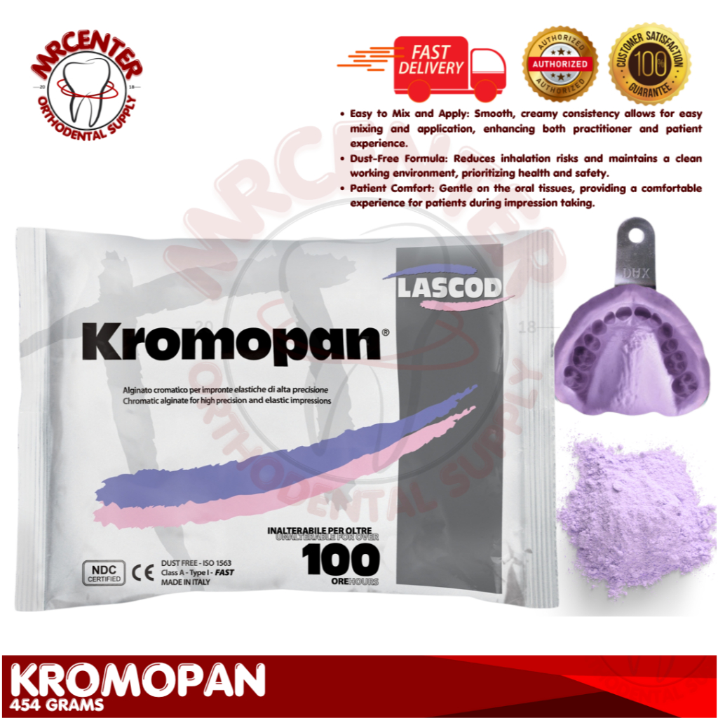 Kromopan Alginate Fast Setting 450g – Chromatic Dental Impression ...