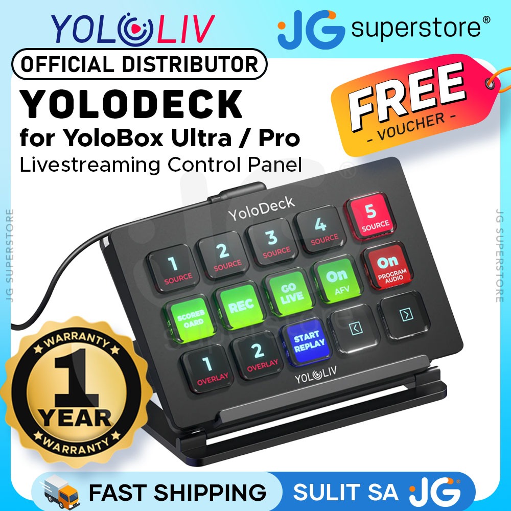 Yololiv YoloDeck Control Panel USB Type-C YoloBox Ultra / Pro Controller 15 Custom LCD Keys ...