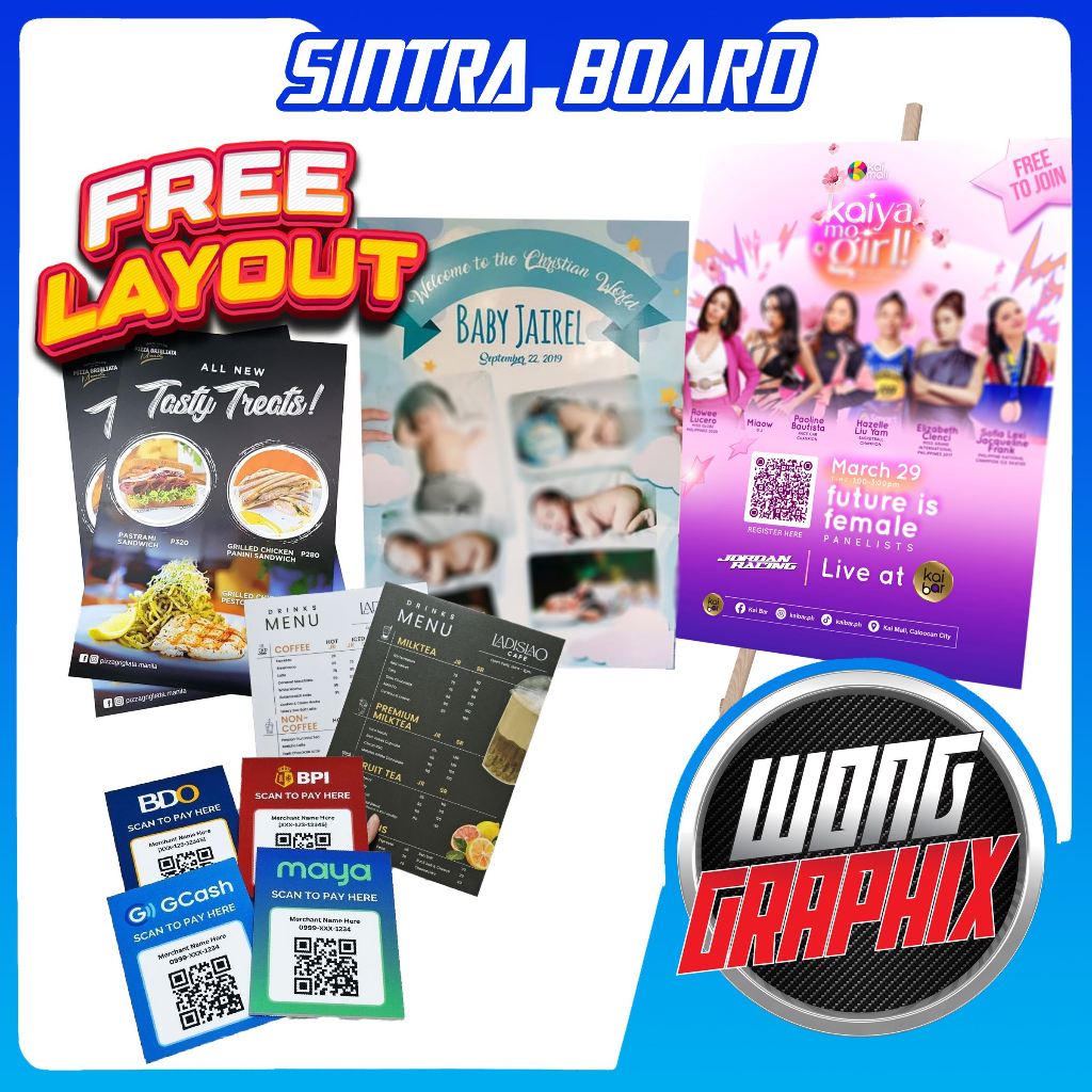 BIG SIZES FOR SINTRA BOARD PRINTING STICKER ON SINTRA FOR MENU AND ...