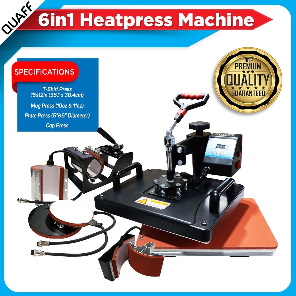 Quaff 6in1 Combo Multi-Functional Heat Press Machine | Shopee Malaysia