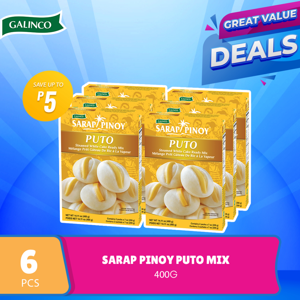 Sarap Pinoy Puto Mix 400g (6 PACKS) | Shopee Malaysia
