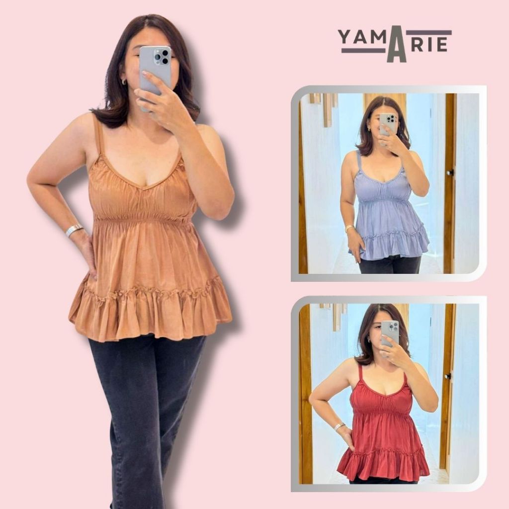 Yamari.Ph Sexy Spaghetti Strap Linen Top for Women - Soft & Breathable | Caithlyn | Shopee Malaysia