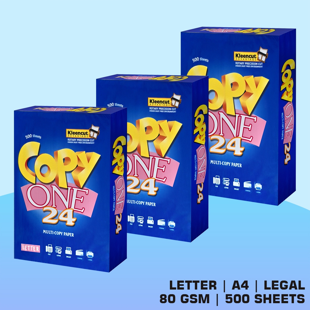 COPY ONE 80gsm Bond Paper White Inkjet For School And Office Use 500 ...