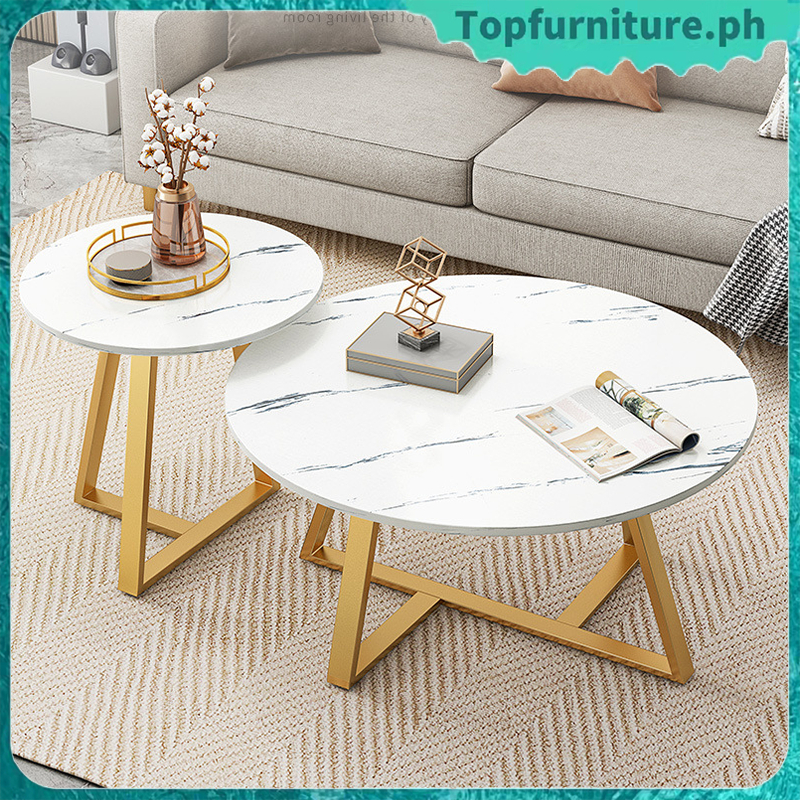 Coffee Table Tea Table Side Table Round Combination Wood Coffee Table ...