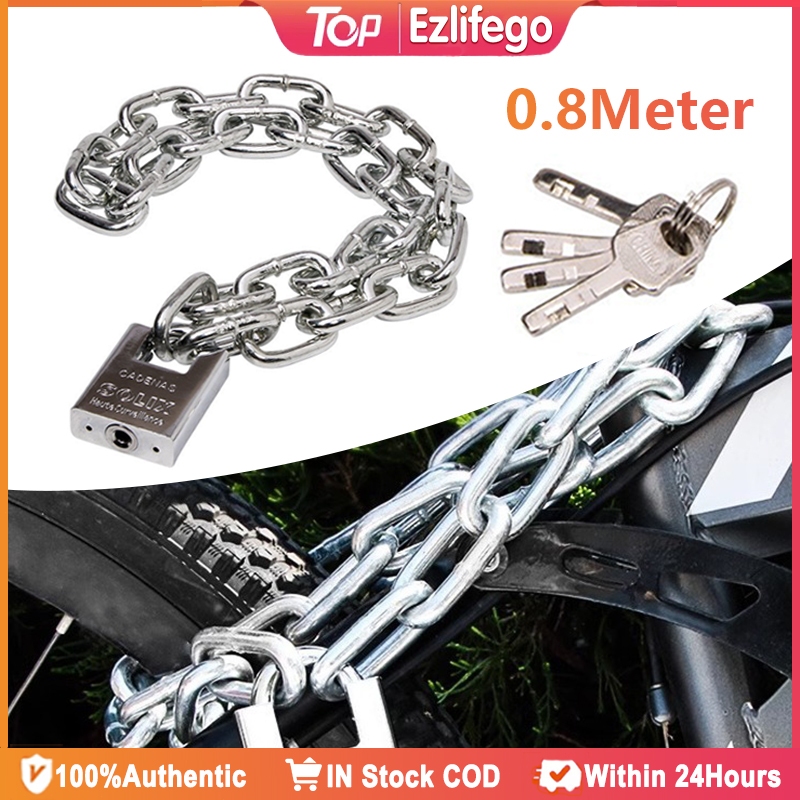 Safety Bicycle Chain Lock Motorcycle Lock Anti Theft Lock Glass Door ...