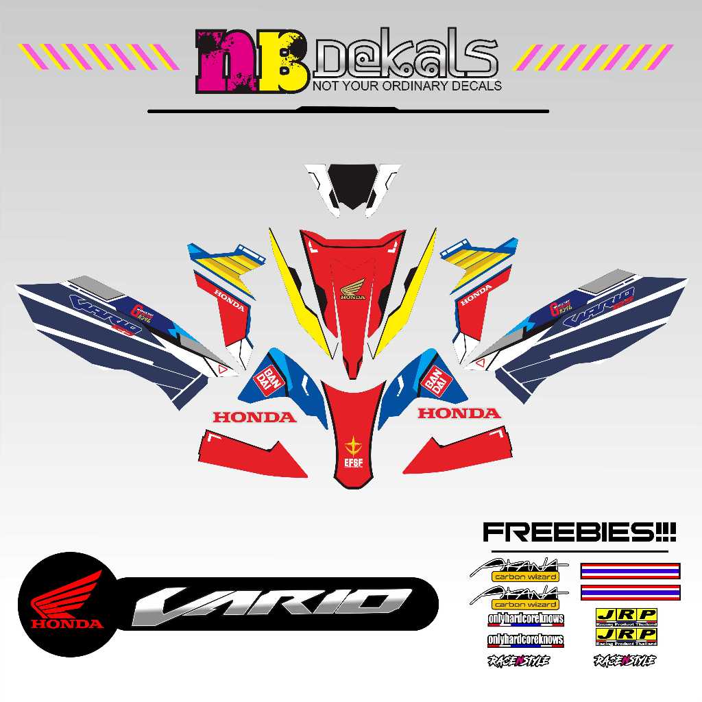VARIO V3 GUNDAM DESIGN DECALS | Shopee Malaysia