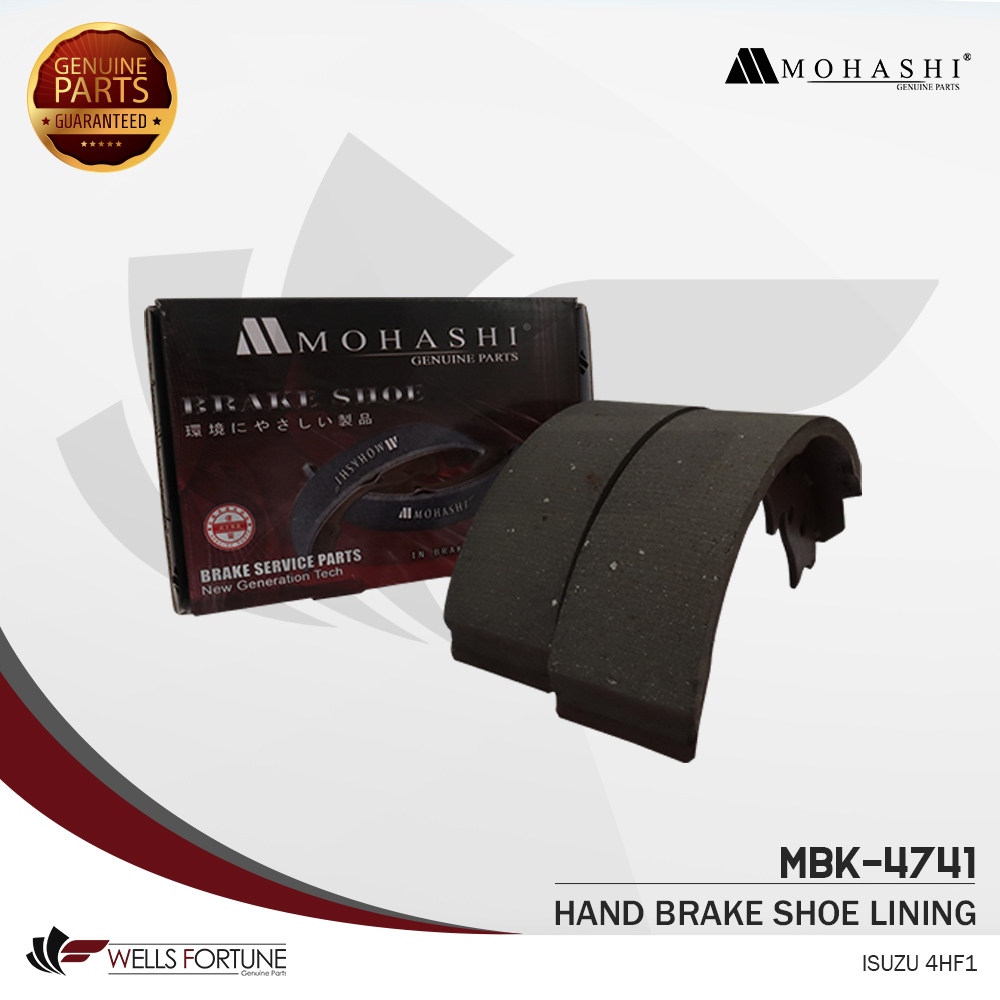 ISUZU 4HF1 MOHASHI HAND BRAKE SHOE LINING WFC MBK-4741 (1SET) | Shopee ...
