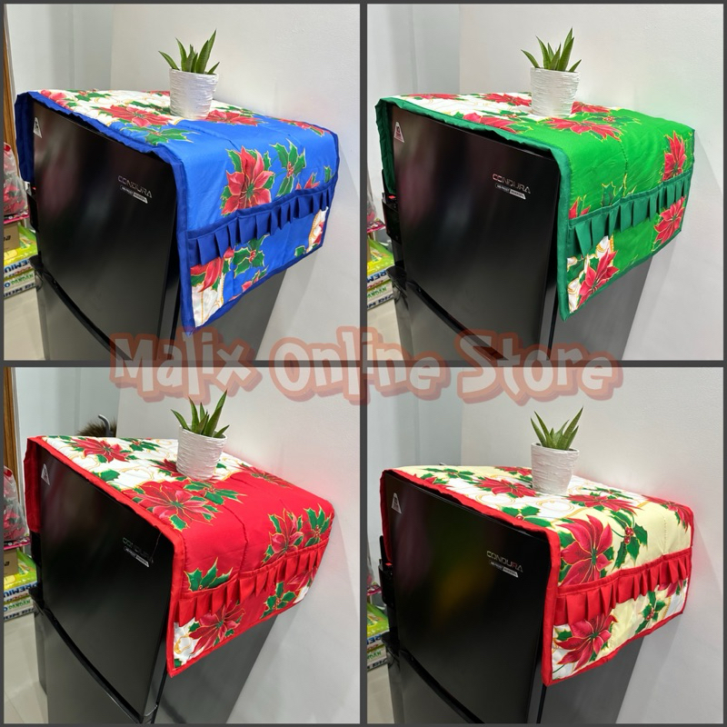 Ref Cover with Foam Dust Cover Christmas Eve Floral Design 44 by 22 ...