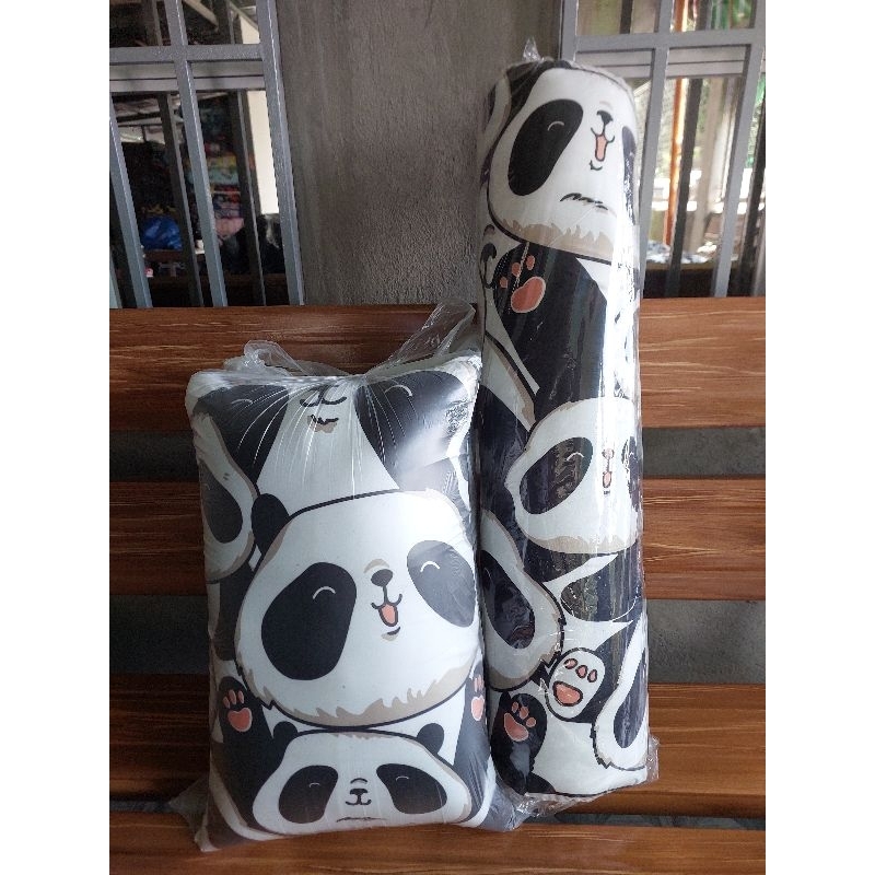 3in1 PANDA DESIGN Uratex Unan ( 2pcs pillow/ 1 Bolster) | Shopee Malaysia