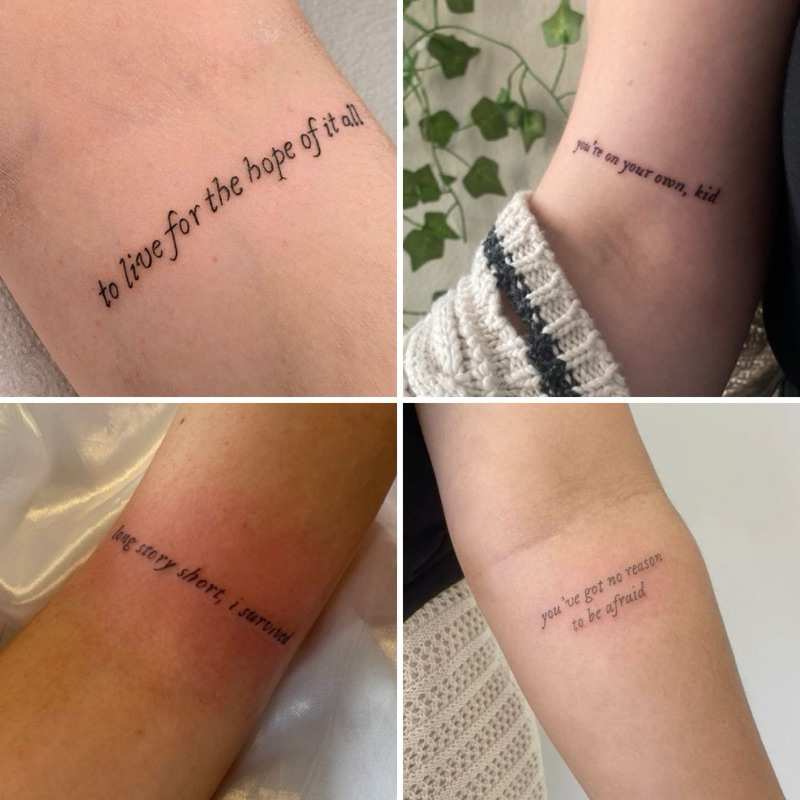Jaycendco 6pcs Set Taylor Swift Semi Permanent Magic Tattoo TTPD Lyrics ...