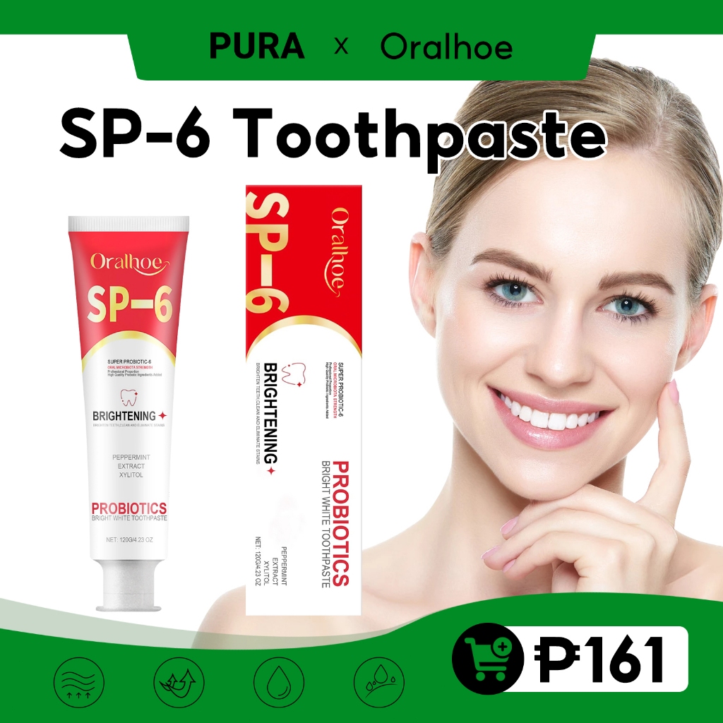 Oralhoe SP-6 Probiotic Brightening Toothpaste 120g Plaque Stains ...