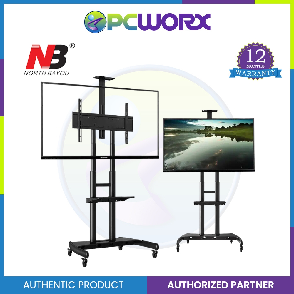 North Bayou NB-AVA1800-70-1P 55"-90" TV Cart | TV Cart TV Stand with ...