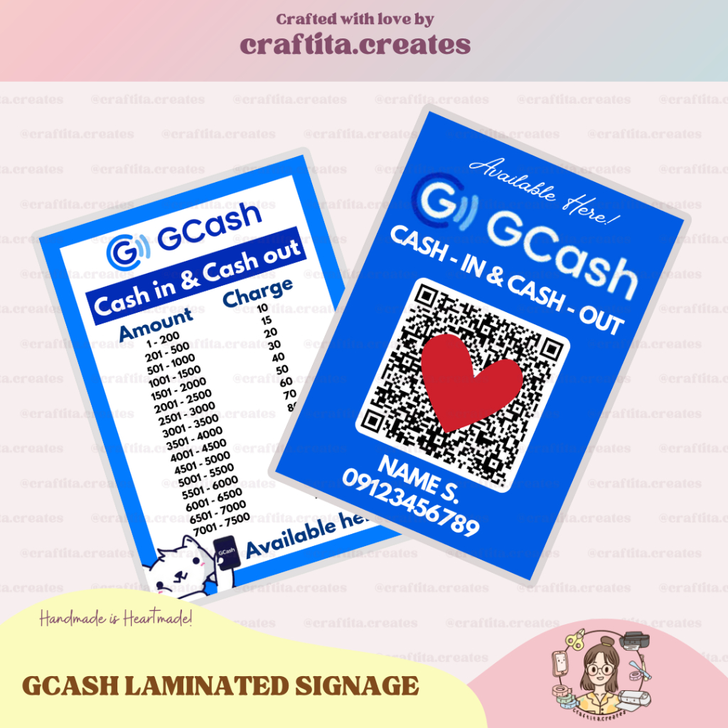 GCASH LAMINATED SIGNAGE | Shopee Malaysia