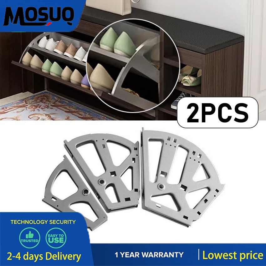 2Pcs Shoe Cabinet Hinges Shoe Rack Shelf Flip Rack Hardware Frame ...