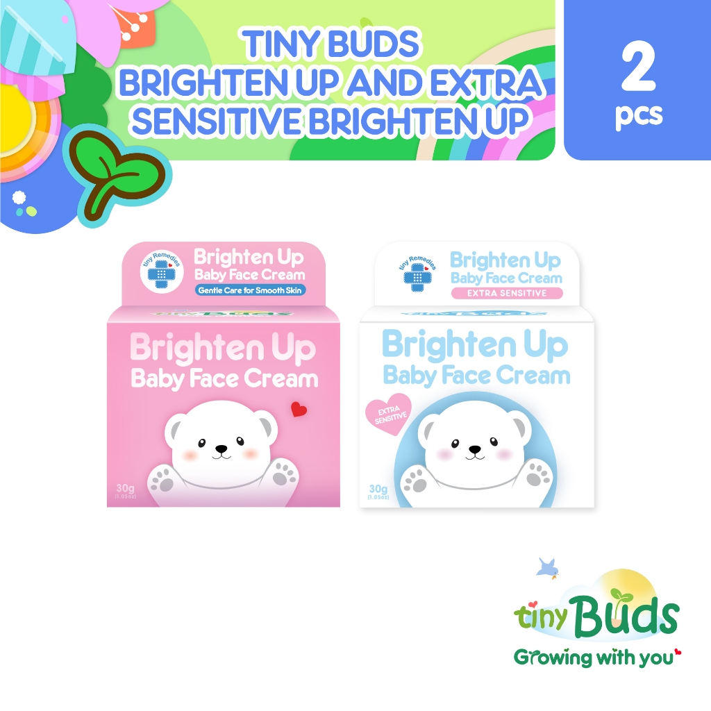 Tiny Buds Brighten Up Baby Face Cream 30g and Extra Sensitive Brighten ...