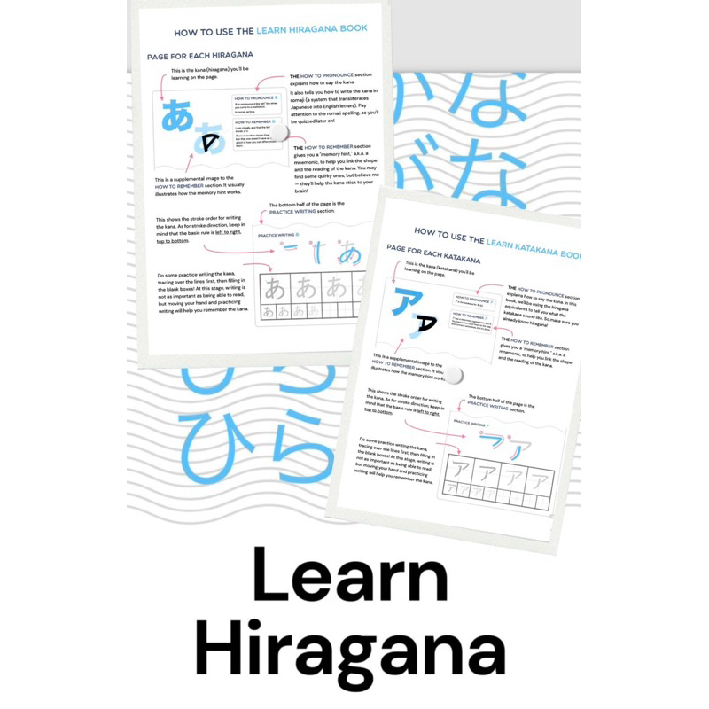 colored and detailed hiragana and katakana workbook | Shopee Malaysia