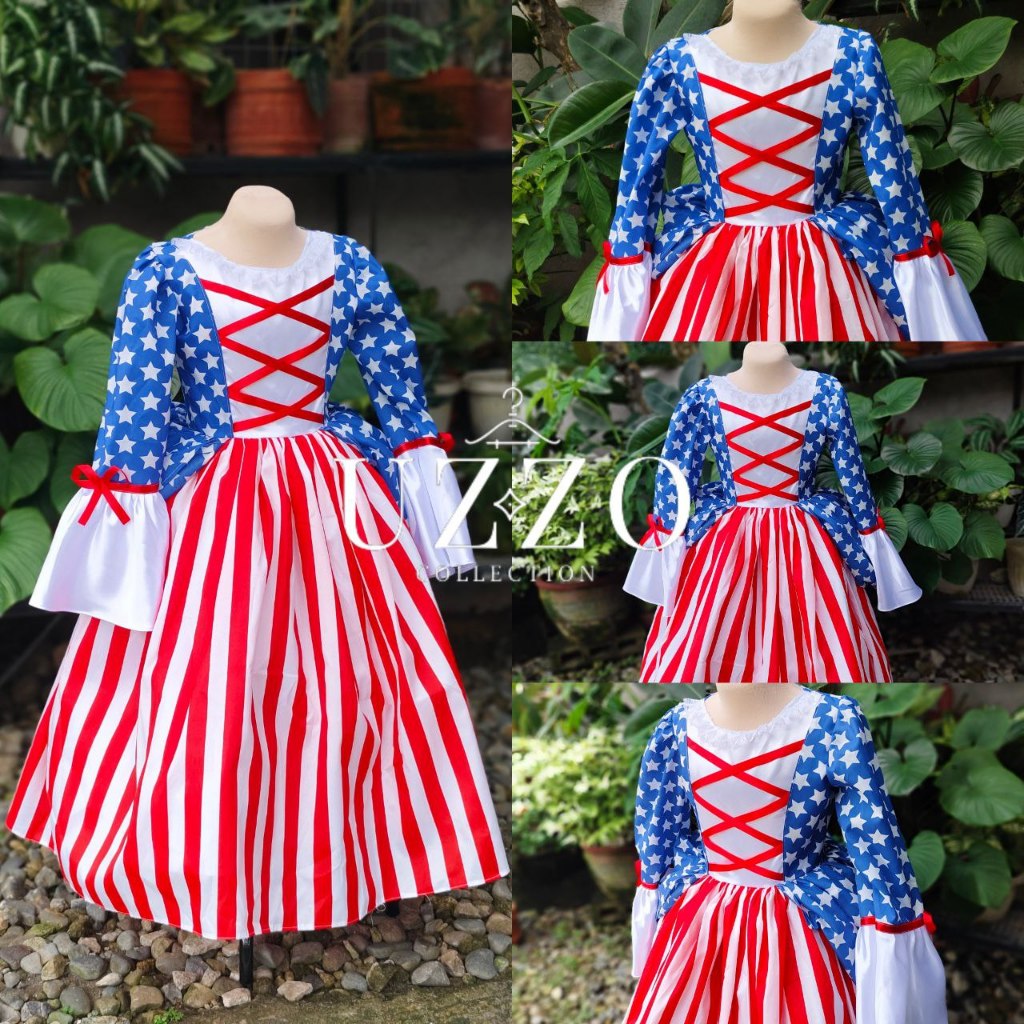 HABLON II USA America United Nations National Costume Attire Ball Gown ...