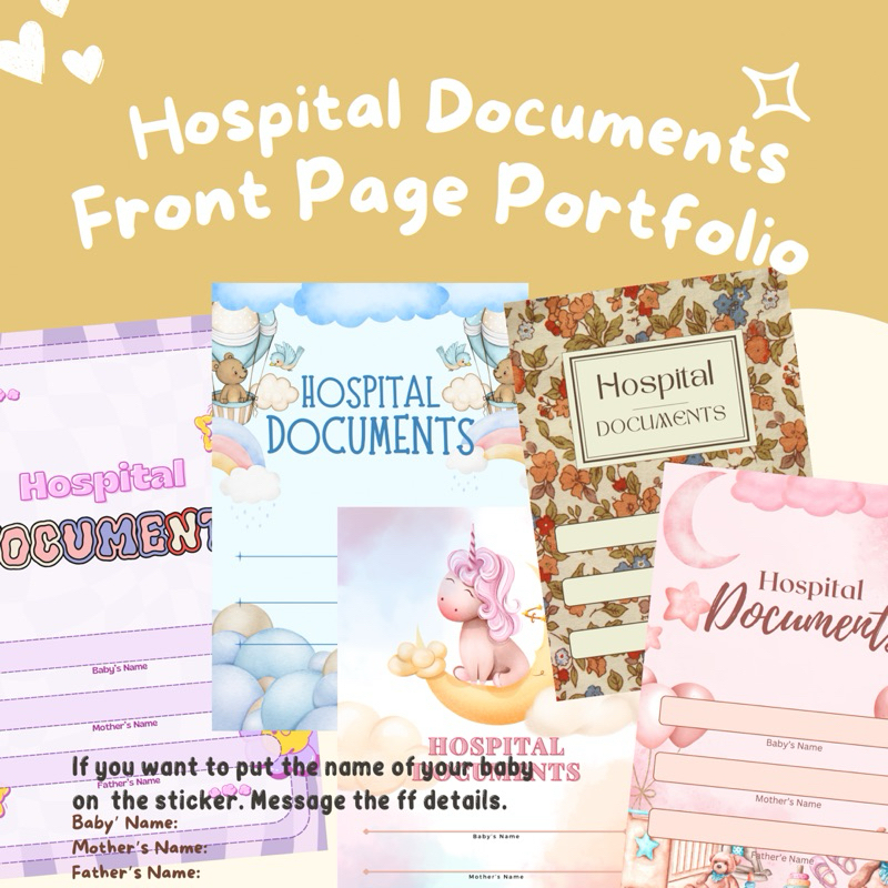 Hospital Documents Front for portfolio Sticker | Shopee Malaysia