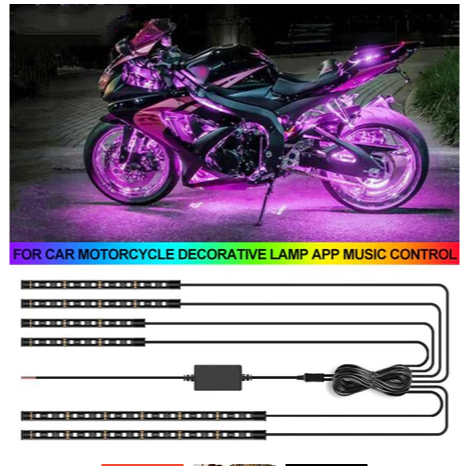 Motorcycle under glow Atmosphere led light 12V RGB LED Ambient Light ...