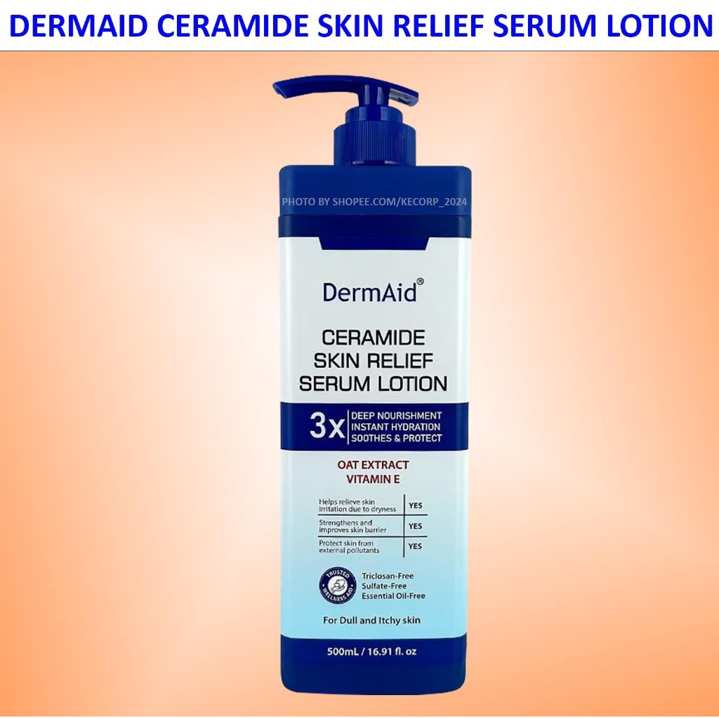 DermAid Ceramide Skin Relief Serum Lotion 3x Deep Nourishment for Dull ...