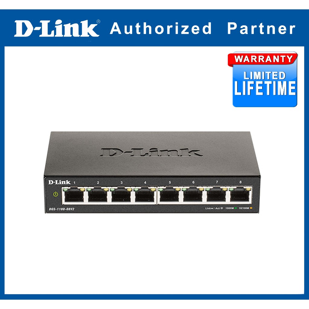 D-Link DGS-1100-08V2 8-Port Gigabit Smart Managed Switch | Shopee Malaysia