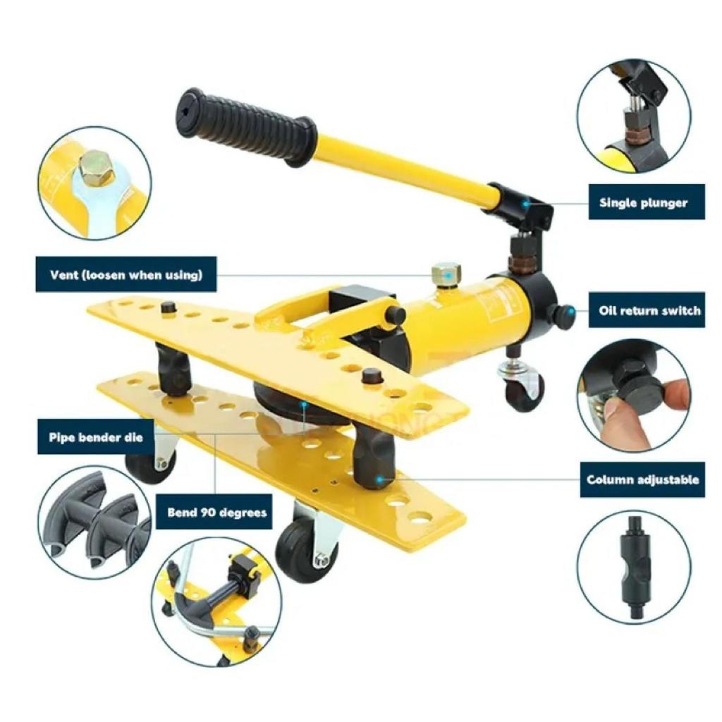 SWG-1 13mm-34mm Hydraulic Pipe Bender Steel Pipe Bender Iron Pipe ...