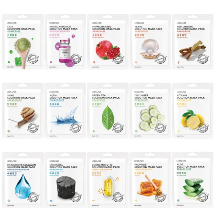 LEBELAGE Solution Mask Pack 25g (15 Options) | Shopee Malaysia